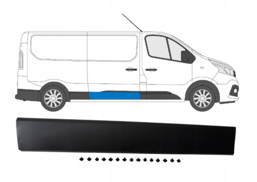 ZIERLEISTE SEITENWAND DIE TÜR RECHTS RENAULT TRAFIC III OPEL VIVARO ...