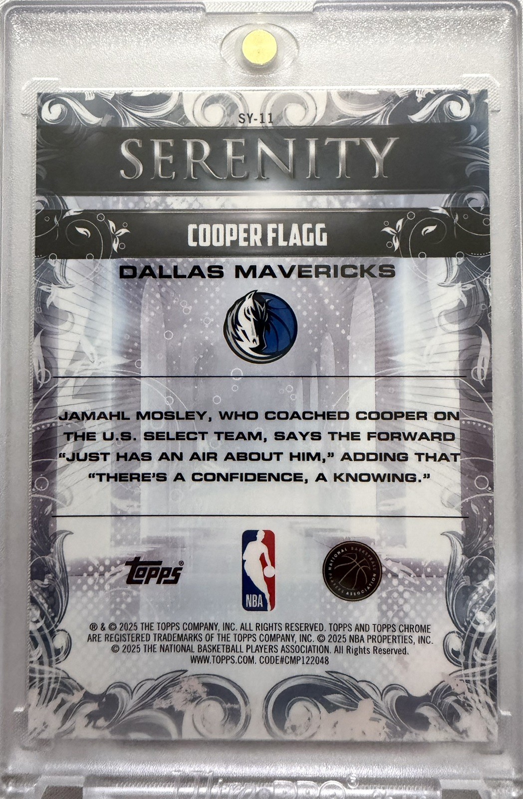 2025-26 Topps Chrome Basketball Cooper Flagg Serenity