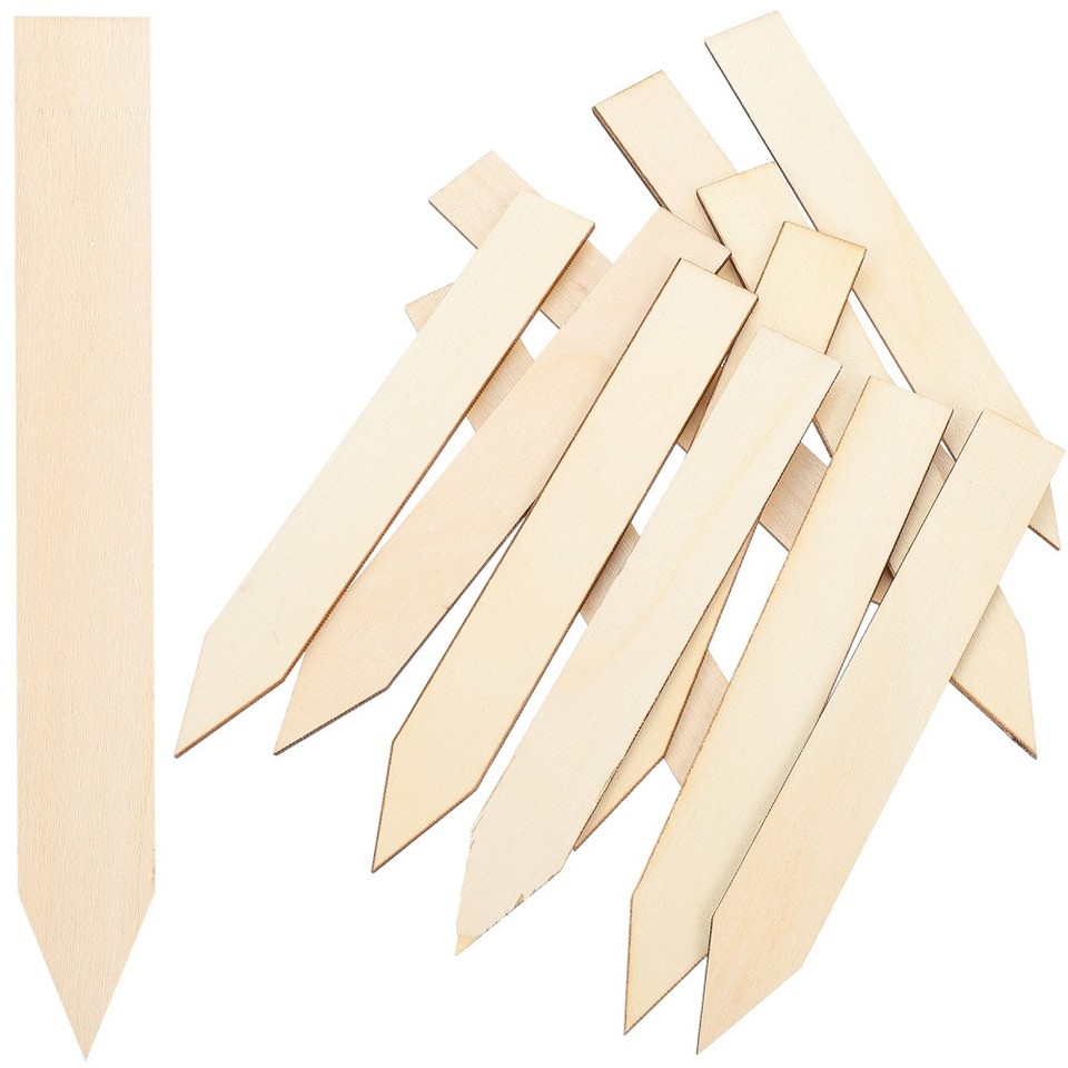 100 pcs Wood Plant Labels Wood Plant Decors Garden Flower Labels Garden ...