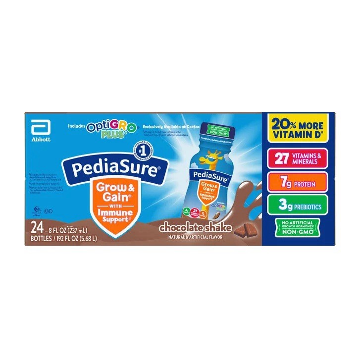 PediaSure with OptiGRO Plus Kids Chocolate 🍫 Shake, 8 fl oz, 24-count ...