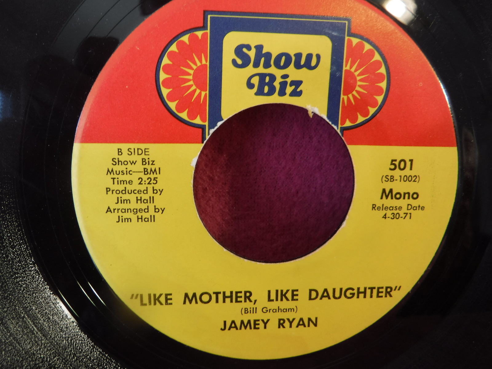 Jamey Ryan, Wildcat / Like Mother Like Daughter, Show Biz Records 501 ...
