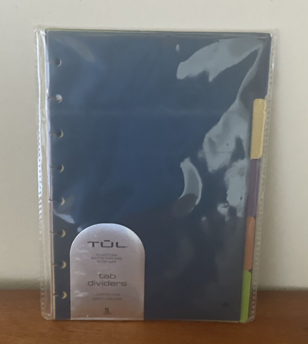 TUL Discbound Plastic Tab Page Dividers Junior Size Assorted Colors 5 ...