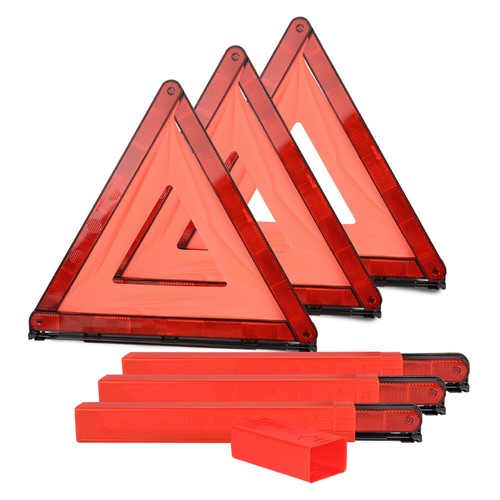 3 Pack Emergency Warning Triangles Foldable Warning Reflective Triangle ...