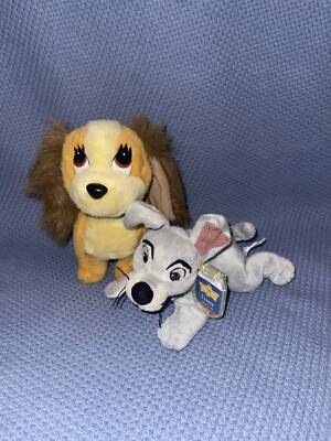 Lady And The Tramp Stuffed Plush Doll Toy Figure Disney Vtg Movie Lot ...
