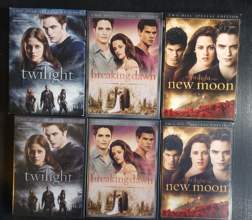 TWILIGHT DVD 3 MOVIE COLLECTION BREAKING DAWN, NEW MOON ALL 2 DISC W ...