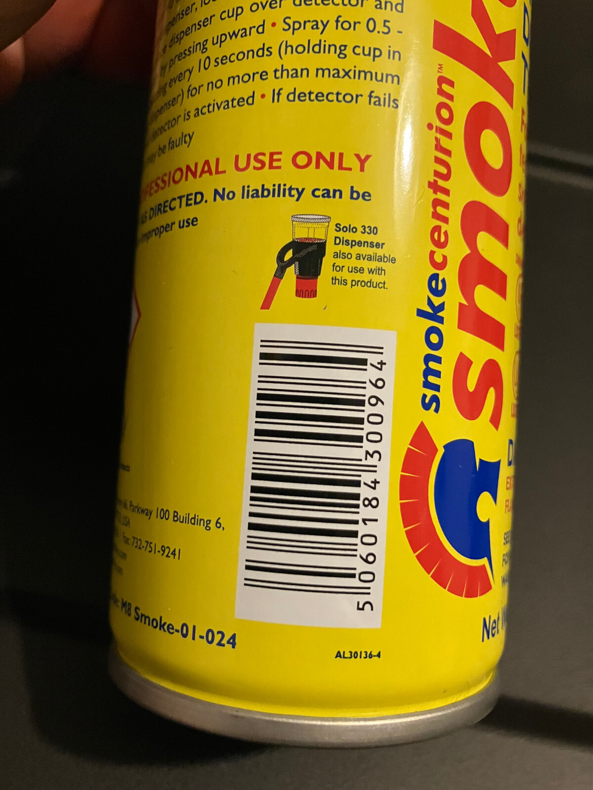 SDI Solo Centurion M8 Smoke Detector Tester 2.6 Oz Cans Case of 12 for ...