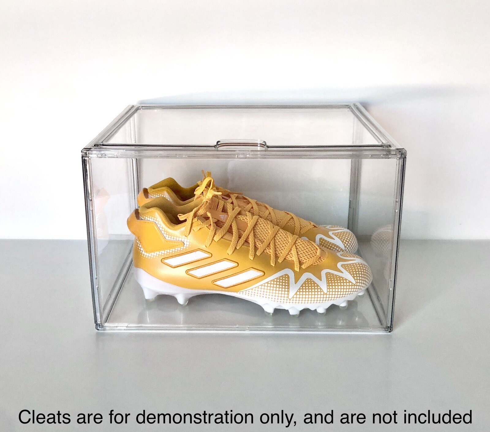 Acrylic Plastic Football Cleat Display Case w Magnetic Door & UV ...