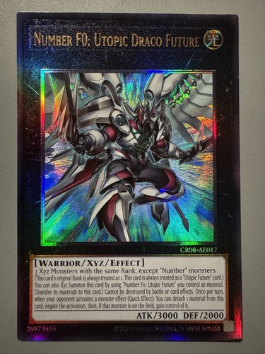 YUGIOH NUMBER F0: UTOPIC DRACO FUTURE ASIA ENGLISH CR08-AE017 ULTIMATE ...