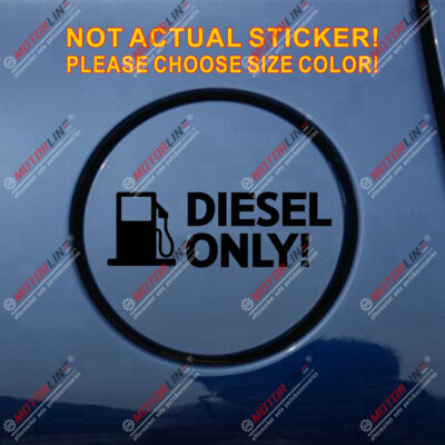 12cm Diesel Only Car Decal Sticker Fuel Door Cover Cap Gas Tank Black ...