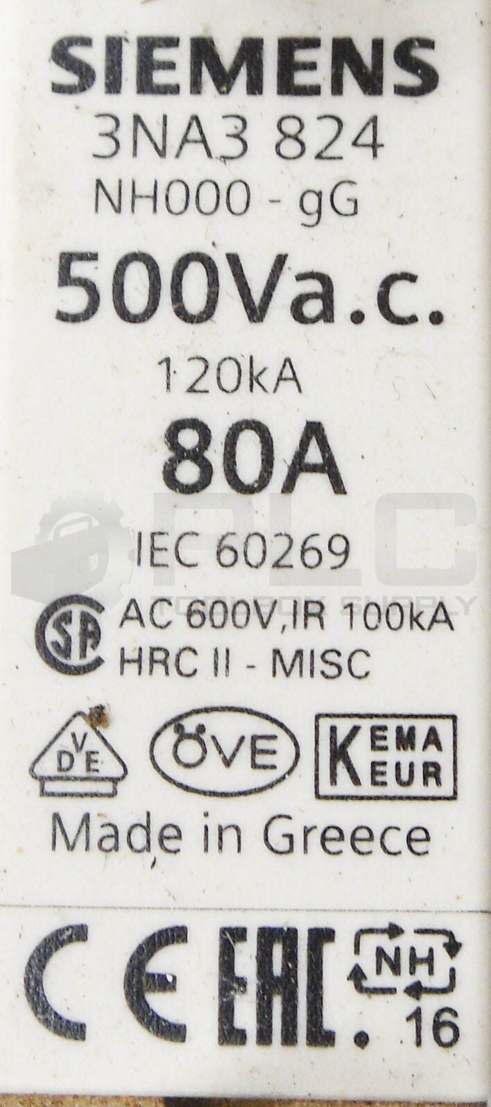 NEW BOX OF 3 SIEMENS 3NA3 824 FUSE LINK 80A 500V *READ* | eBay