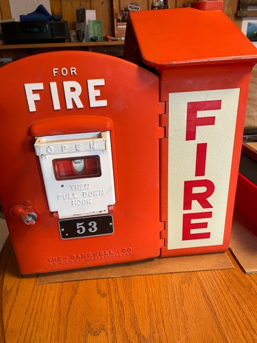 Vintage GAMEWELL Fire Alarm Box With Key working and great condition | eBay