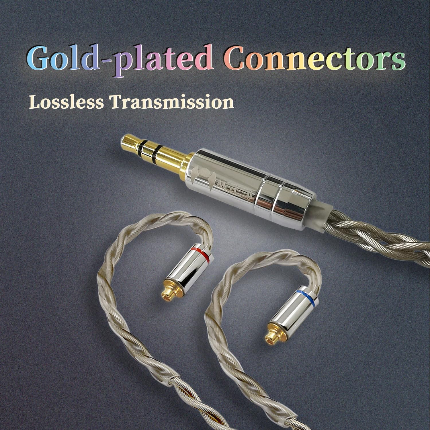 Premium IEM Earphone Audio Cable, Single Crystal Copper & Silver-Plated ...
