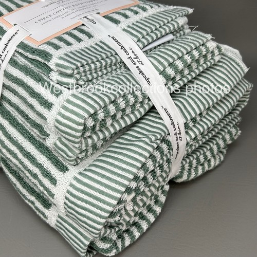 6 pc Cupcakes and Cashmere BATH HAND WASHCLOTHS Towels Set Green ...