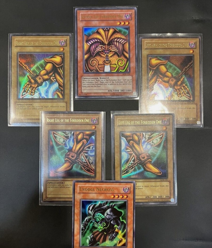 Exodia The Forbidden One Complete Set LOB 120-124 First & Second Print ...