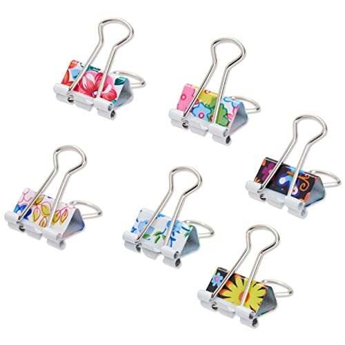 40 Pcs 0.75 Inch Decorative Paper Binder Clips for Office School File ...