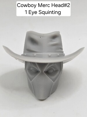 3d Printed RED MOUTHY MERCENARY COWBOY HEAD#2 1:12 6" Classified ...