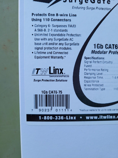 ITW Linx Cat6-75 Cat6 Protector 4 Pair 75v 110in/110out for sale online ...
