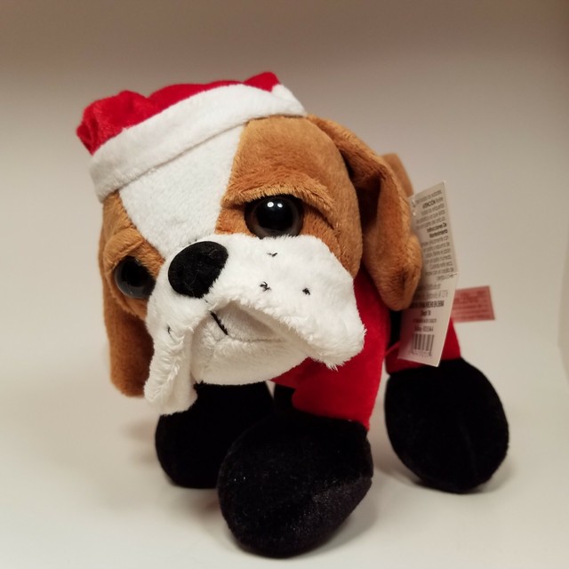 Dan Dee Bulldog Puppy Dog Santa Suit Christmas Stuffed Animal Plush Toy ...