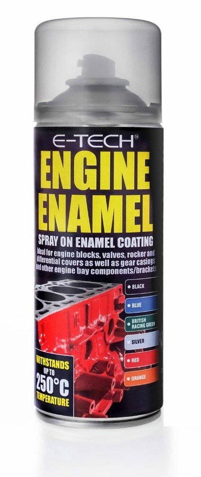 E-Tech 250c High Temp Car Bike All Engine Enamel Spray on Paint Coating ...
