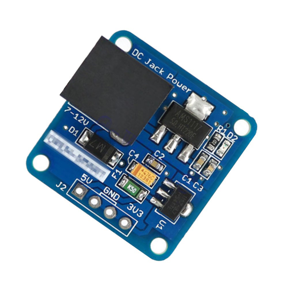DC-Jack 7-12V to 5V/3.3V Step-down Buck Power Supply Converter Module ...
