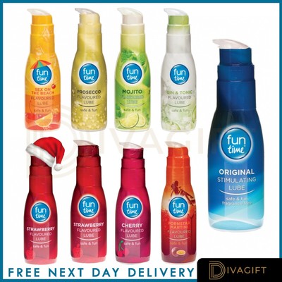Fun Time Lube 75ml Play Sex Gel Lube Sensual Massage - Flavoured ...