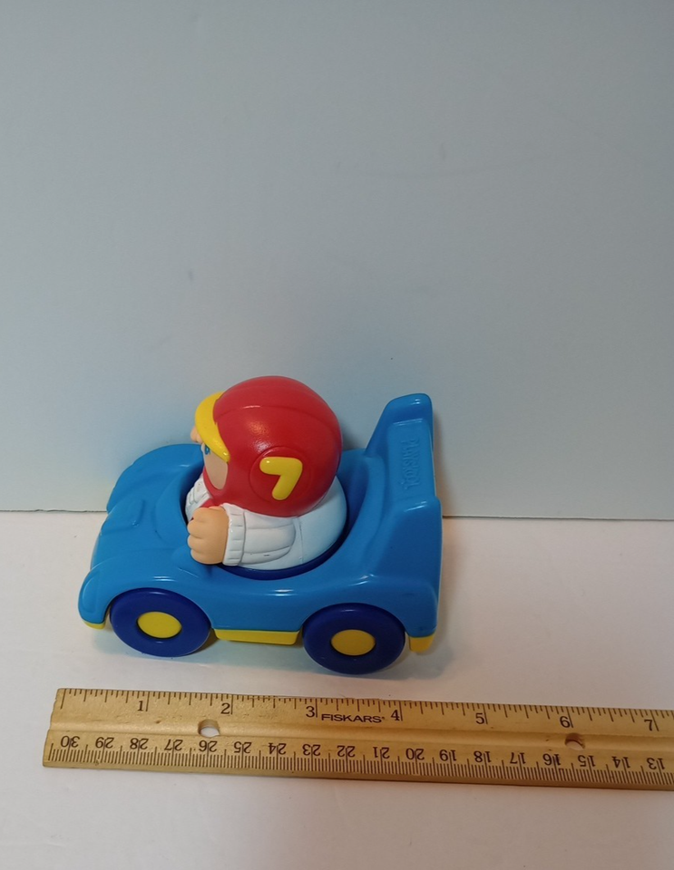 Playskool Weeble Wobbles 1990 Blue Race Car + Driver 1987 | eBay