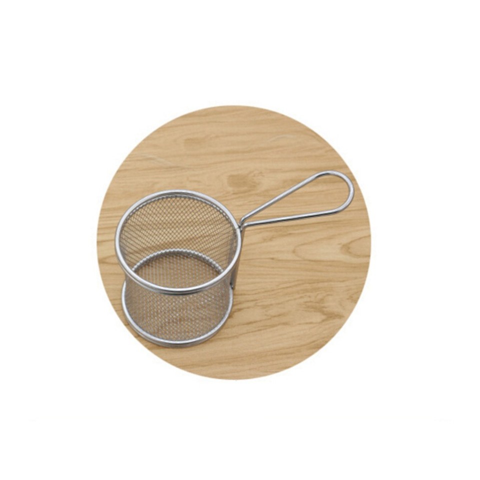 Stainless Steel Strainer Basket Food Colander Mesh Potatoes Frying | eBay