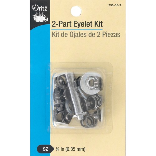 Dritz 2-Part Œillet Kit Avec / Outils 0.6cm 15 / Pkg-Gunmetal, 730-33-T ...