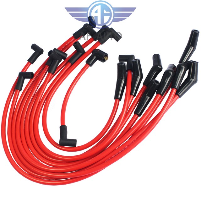 Red 10.5mm JDMSPEED Racing Spark Plug Wires for Ford 5.0l 5.8l SB SBF ...