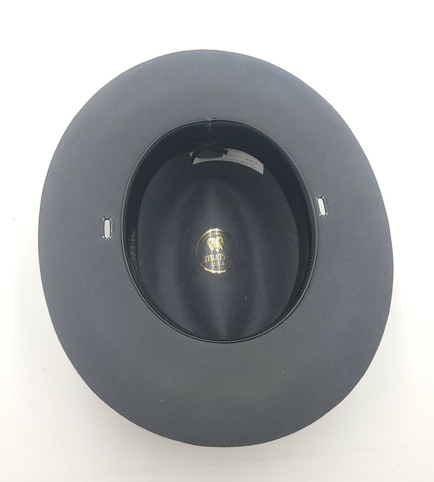 Stratton F42 Felt Self Forming Campaign Sheriff State Trooper Hat Sz 6 ...