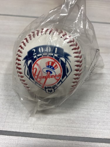 2001 NY Yankee Stamped Autographed Team Baseball MLBPA Licensed in bag ...