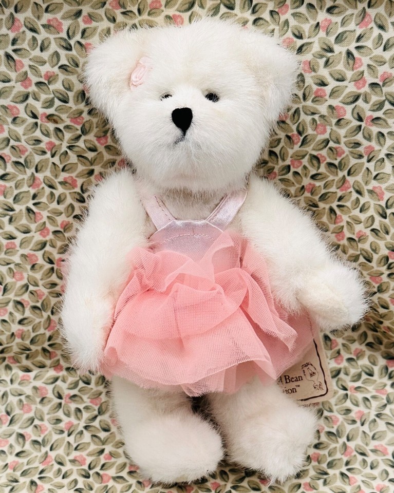 Boyds Bears 8.5" Plush Jointed White Ballerina Teddy Ashley K ...