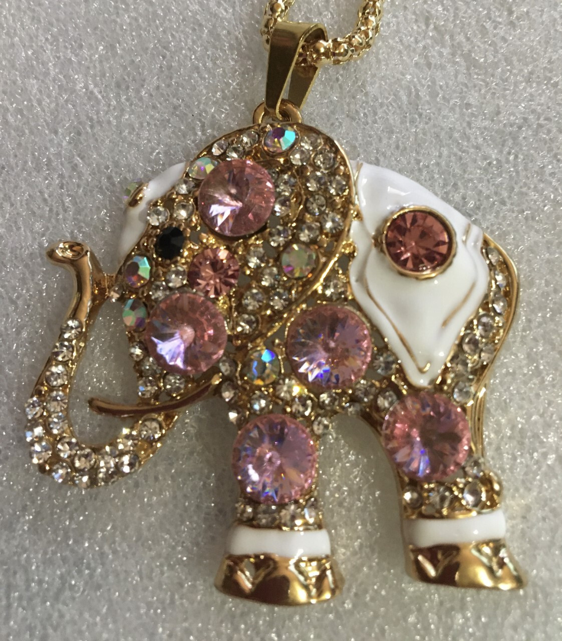 SPARKLY PINK ELEPHANT NECKLACE ~~ (Great Christmas Gift) | eBay Australia