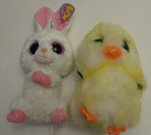 Ty Beanie Boos LEMON DROP Baby Chick & Carrots Bunny Rabbit 6" with ...