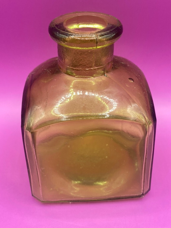 4 Antique & Vintage Glass Ink Well Bottles Unique Carter's Higgins Etc ...