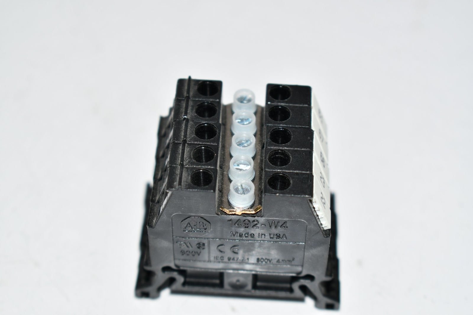 Lot of 5 Allen Bradley 1492-W4 Black Terminal Block | eBay