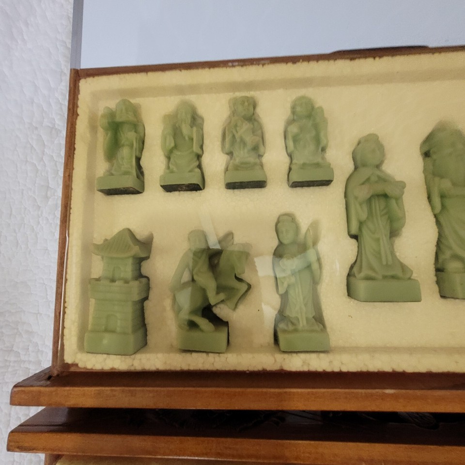 Vintage Chinese Chess Set Emperor Court Chess Set 8 Fairies, Hand ...