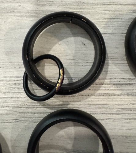 9 Pottery Barn Matte Black Quiet Glide Curtain Rings SMALL .75" Scuffs ...