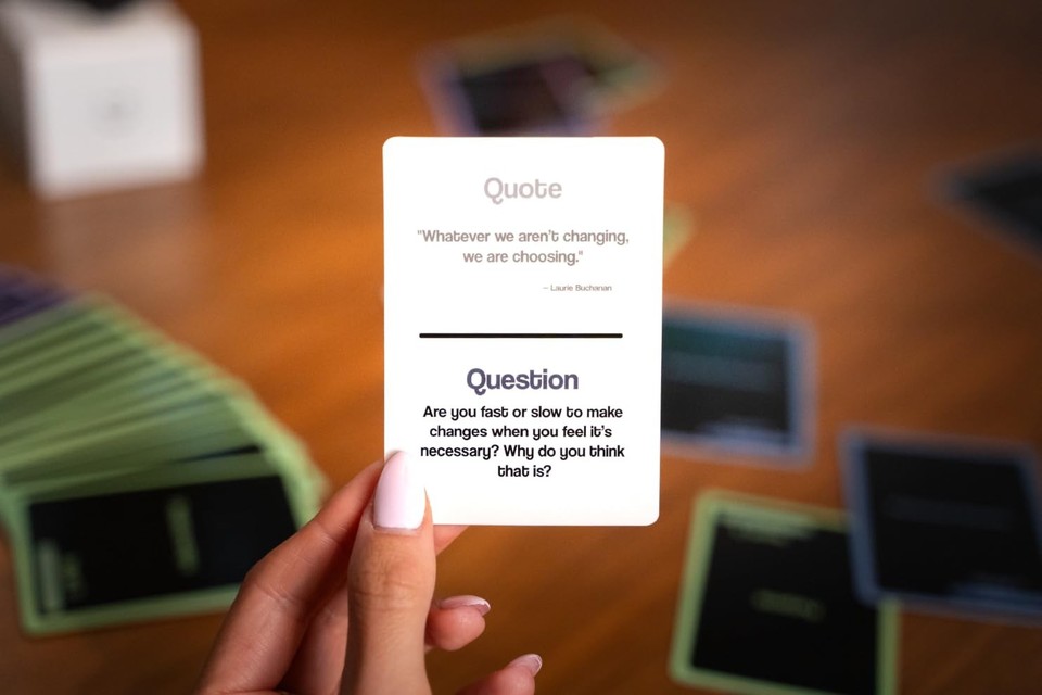 Quotes & Questions Conversation Card Game by Nicholas John | Meaningful ...