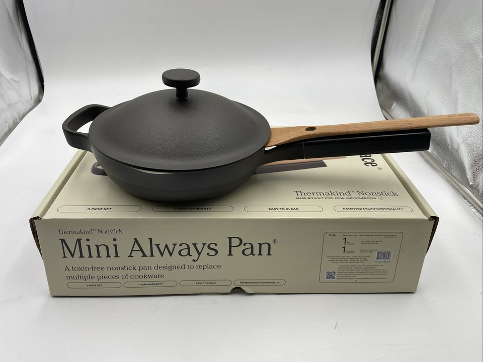 Our Place 8.5" Ceramic Nonstick Mini Always Pan Char Anthracite 1.2 QT ...