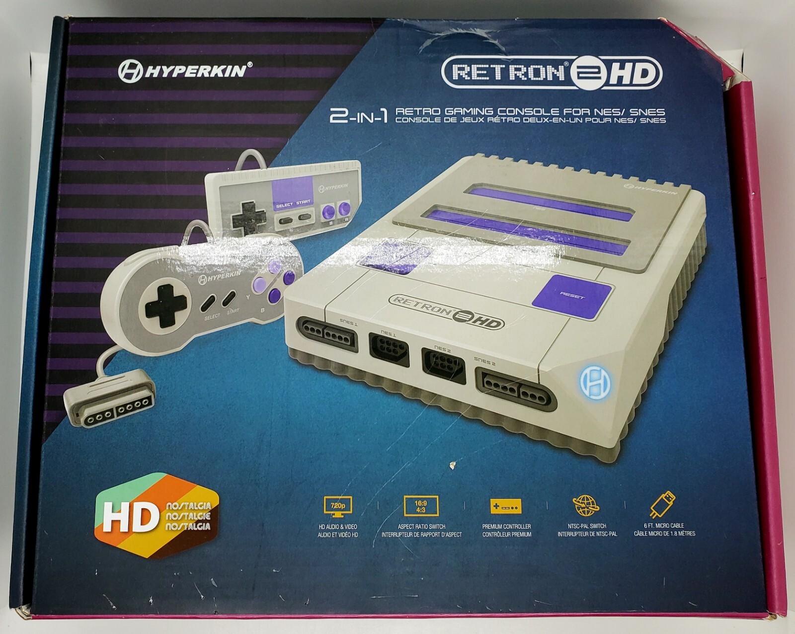 Retron 2 HD Gaming Console CIB Complete In Box (SNES/NES) 1st Edition ...