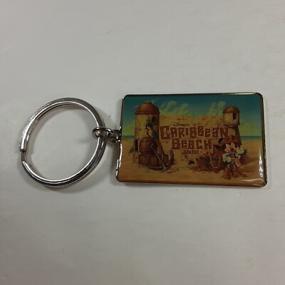 Disney's Caribbean Beach Resort Metal Keychain Key Ring Pirate Mickey ...