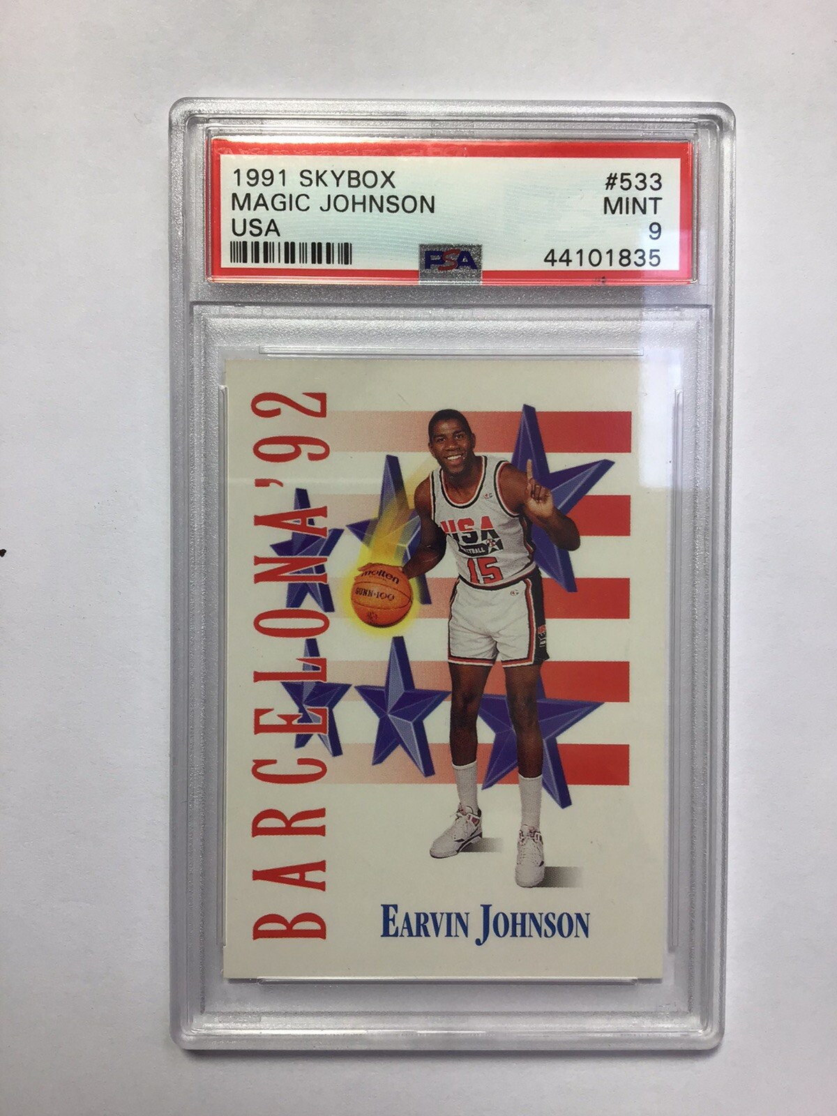 1992 EARVIN "MAGIC" JOHNSON SKYBOX "USA TEAM" Basketball Card #533 ...