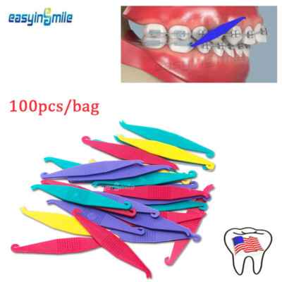 Dental Disposable Elastic Placer Hook Ortho For Braces Elastic Rubber ...