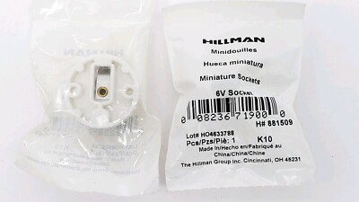 Hillman 6 VOLT MINIATURE LIGHT SOCKET Miniature socket base Single ...