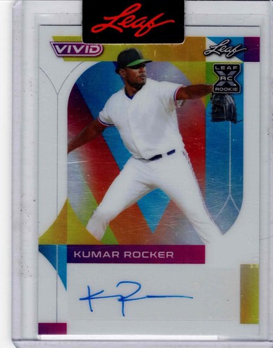 Kumar Rocker Texas Rangers 2022 Leaf Vivid Pre-Production proof ...