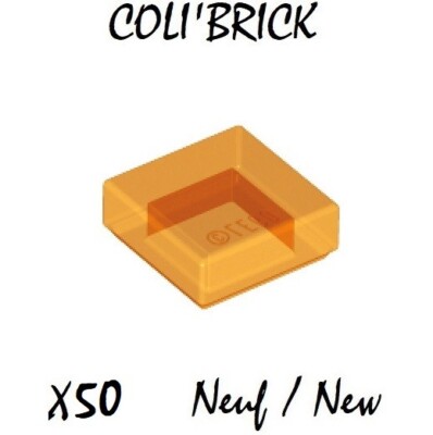 Lego 3070b - 50x Plaque Lisse Tile 1x1 - Trans Orange - 30039 35403 ...