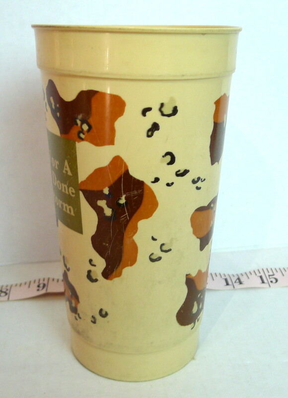 Desert Storm Whataburger Dr Pepper Plastic Cup Job Well Done VTD 1991 ...
