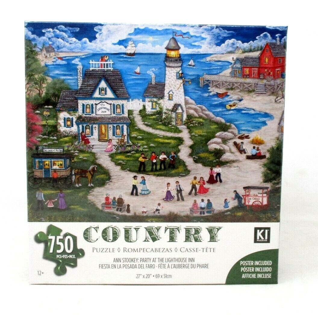 KI Puzzles Country Party at the Lighthouse Inn 750 Piece Jigsaw Puzzle ...