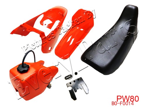 Yamaha Peewee PW80 PW 80 Fuel Gas Tank Seat Plastic Fender Fairing Kit ...